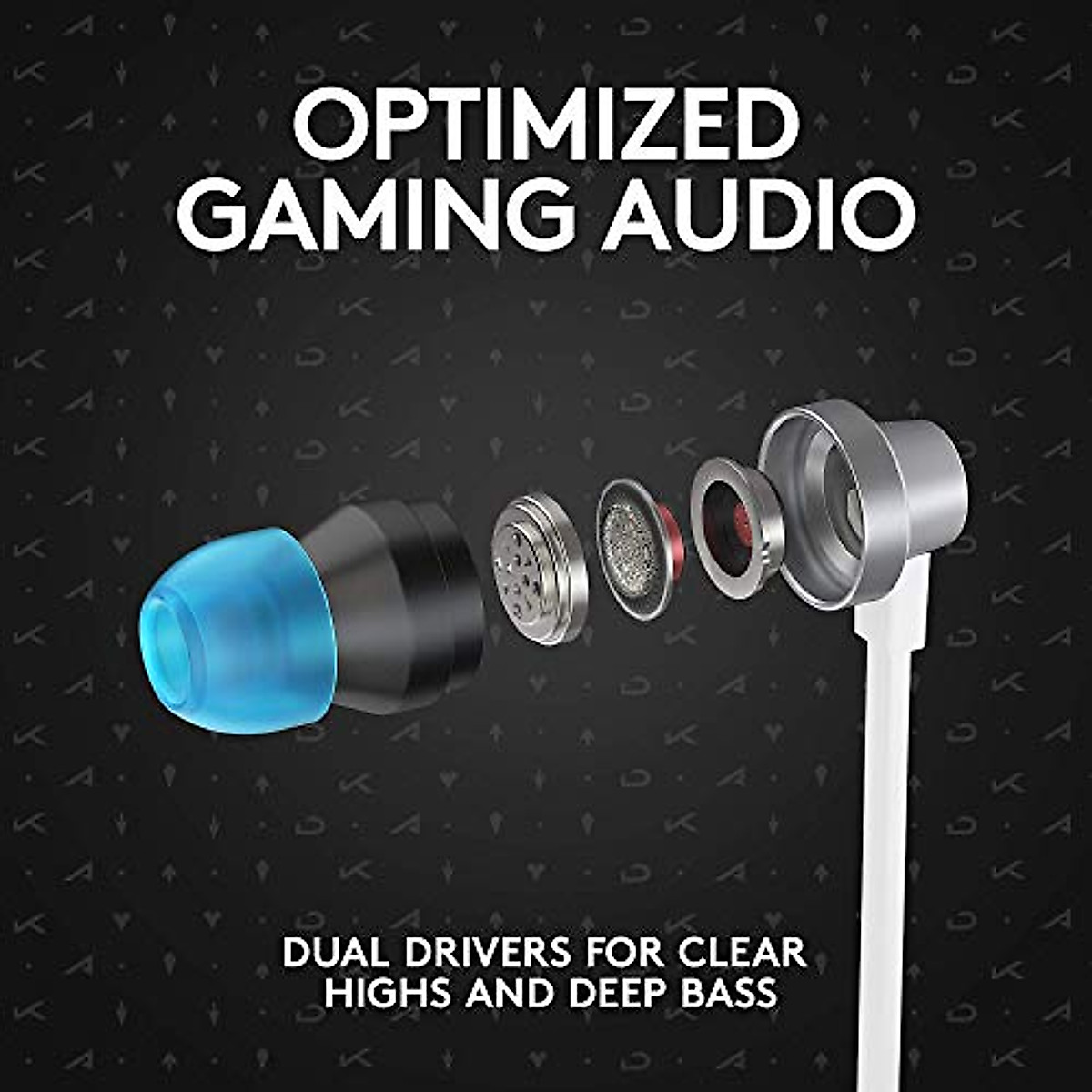 Logitech G333 K/DA Gaming Earphones - in-Line Mic and Controls - Gaming-Grade Dual Drivers - Durable Aluminum Housing - Official League of Legends KDA Gaming Gear