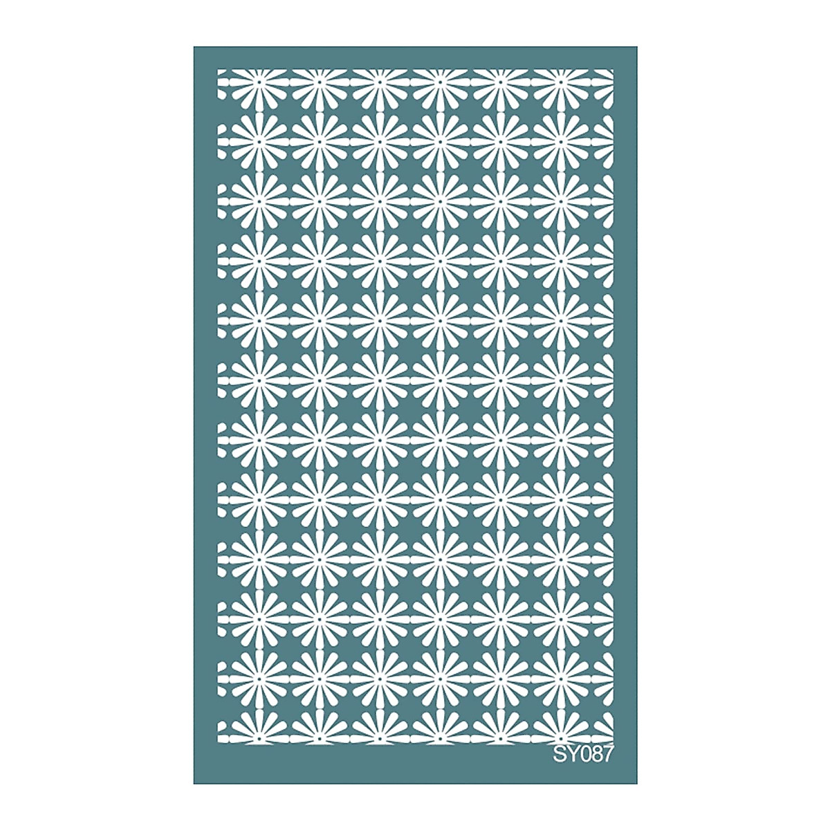 Clay Stencils Flower Style Non Adhesive Silk Screen Printing Stencils Reusable Mesh Stencils Transfer for Earring Making