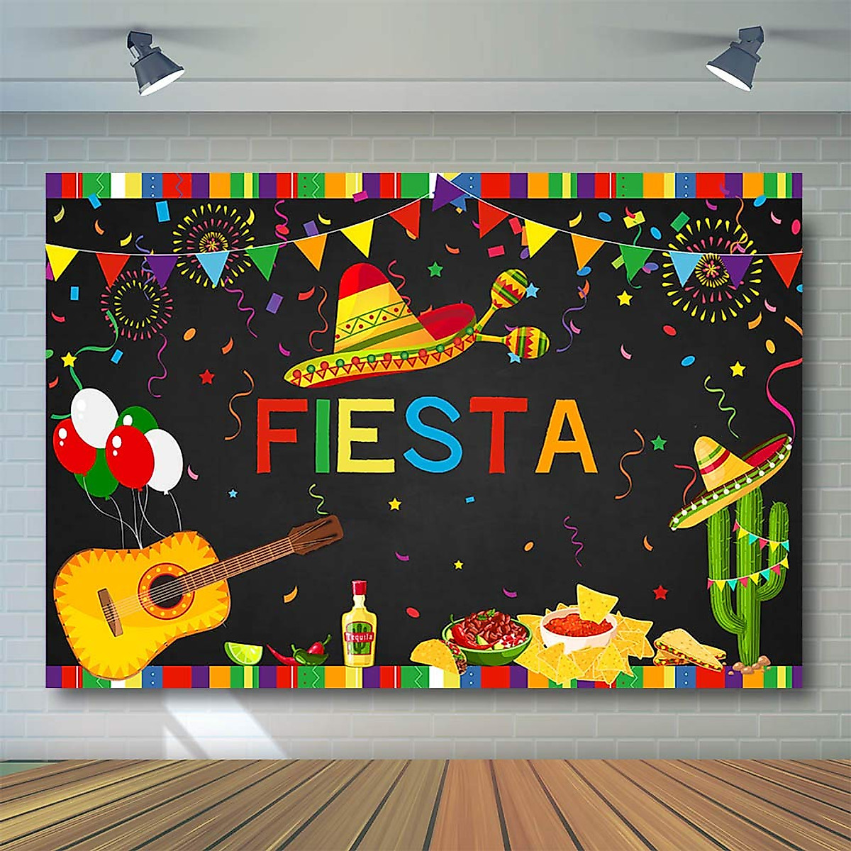 Avezano Fiesta Backdrop Mexican Fiesta Themed Birthday Photo Booth Background 7x5ft Summer Fiesta Luau Cinco De Mayo Birthday Pool Party Decorations Photography Backdrops Supplies