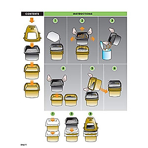 Van Ness Pets Odor Control Large Enclosed Sifting Cat Pan with Odor Door, Hooded, Beige, CP66