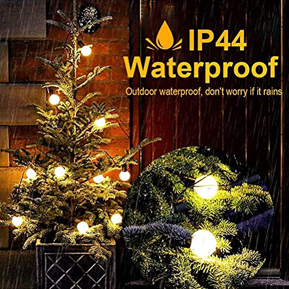 PUZOU Solar Lights, 10LED 3.5M 8 Modes Waterproof String Lights Outdoor Fairy Lights Crystal Balls Decorative Lighting for Garden Home Party Wedding Christmas Decoration