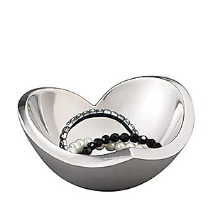 nambe Love Bowl Mini | Metal Heart Candy Bowl | Valentine’s Day Décor and Gift for Her | Heart Shaped Mirror Bowl | Decorative Bowl for Mantel, Entry Way, or Kitchen Counter
