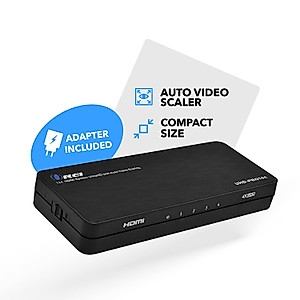 OREI 4K HDMI Splitter 1 in 4 out Duplicate / Mirror 4K Screens w/ Down Scaler 4 Ports Upto 4K@60Hz 1080p & 3D Supports EDID Control, UHD-PRO104