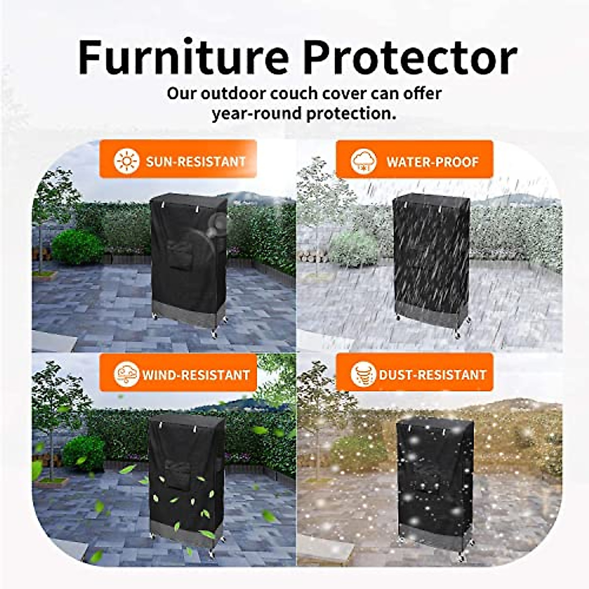 SCHLEUDER Shelf Cover Wire Rack Cover Storage Rack Cover For Sundries, High Density Shelf Cover,Cover for Storage Shelves Suitable for Rack (36" L x 18" W x 72" H)