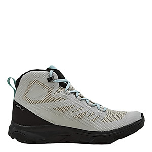 Salomon Outline Mid Gore-TEX Hiking Boots for Women, Lunar Rock/Black/Pastel Turquoise, 8