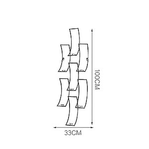 PIBM Stylish Simplicity Wine Shelf Iron Wine Rack Wall-Mounted Metal Wine Rack 7 or 10 Bottles Capacity, Black , Small