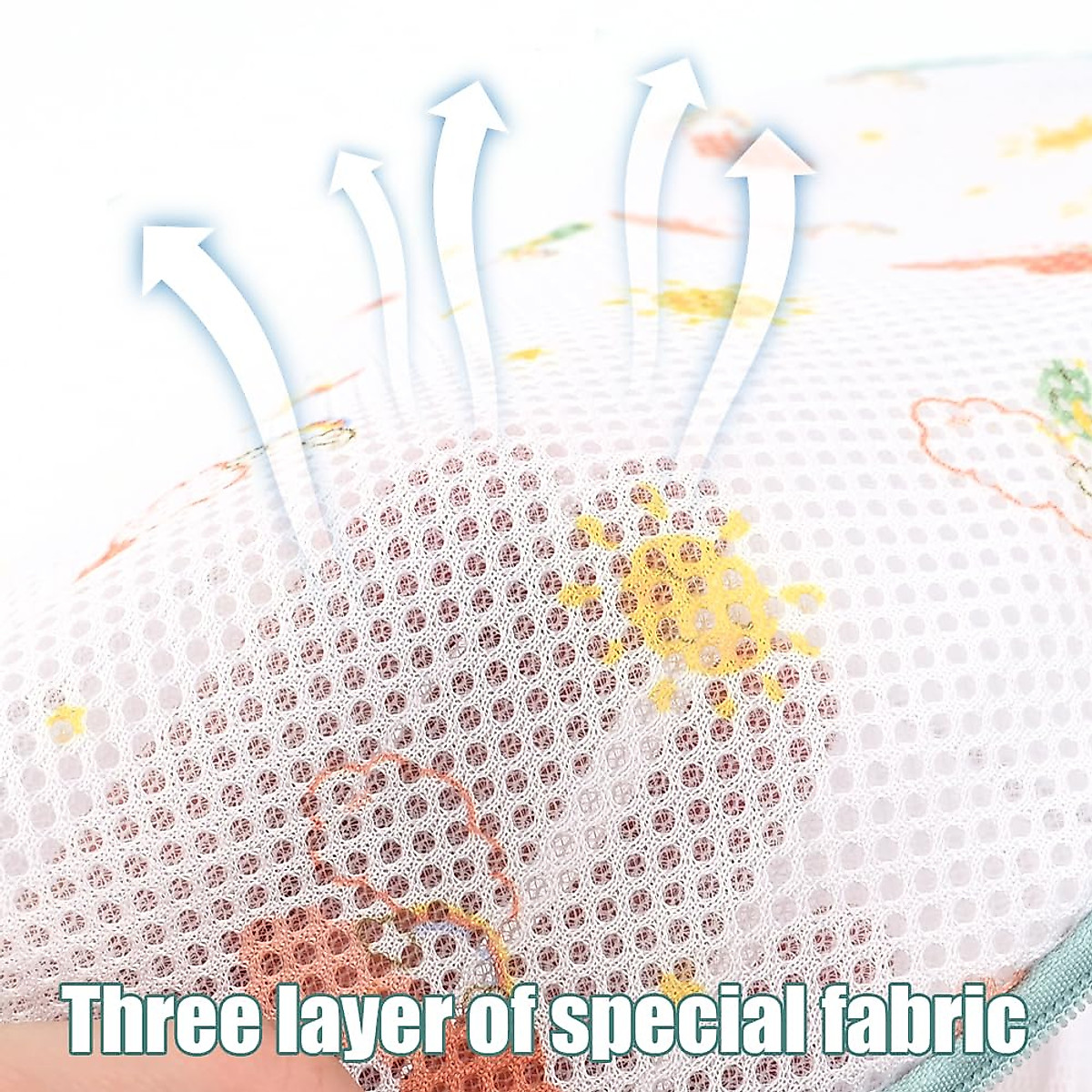 Ksheria Large Bra Washing Bags for Laundry,4pcs Bra Laundry Bags for Washing Machine,Lingerie Bags for Washing Delicates,Underwear Washing Bag with Zipper for Women Laundry Storage-Cute Pattern