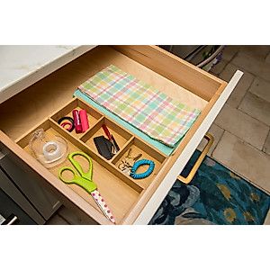 Lipper International 824 Bamboo Wood 4-Compartment Organizer Tray, 11 5/8" x 7 7/8" x 1 3/4"