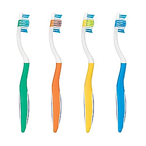 Practicon SmileGoods A401 Toothbrush, 40 Tuft, Soft Bristle, Individually Packaged Toothbrushes, Assorted Colors, Bulk Pack of 72