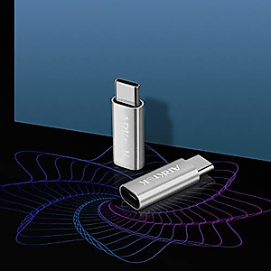 ARKTEK USB-C Adapter i OS Lighting Cable (Female) to USB Type C (Male) - Charging Adapter with 56K Resistor, Compatible for Galaxy S20 Note 10 Pixel 4 and More, Sivler Aluminum (4 Pack)