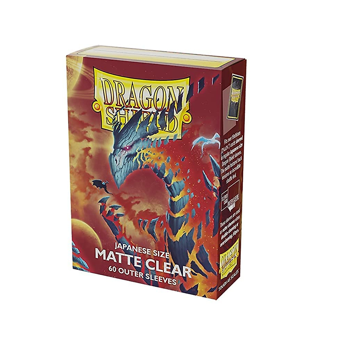 10 Packs Dragon Shield 60 ct Japanese Matte Outer Sleeves Clear 60 ct Card Display Case