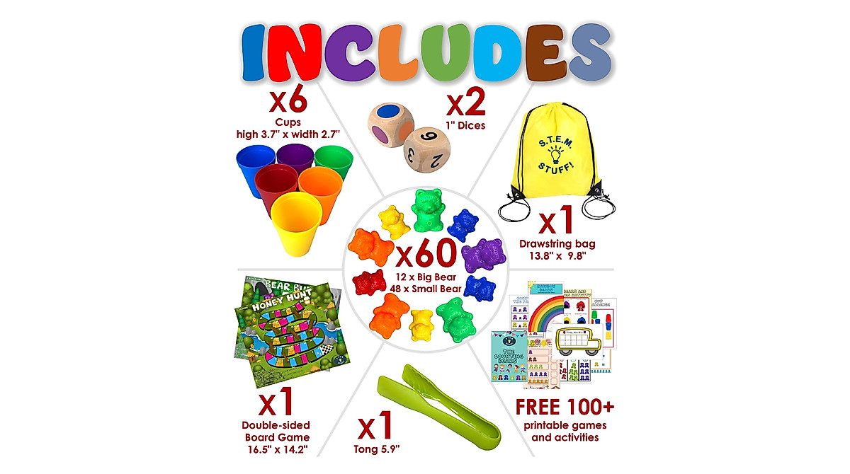 Counting Bears: Fun Math Tools for Kids 3+