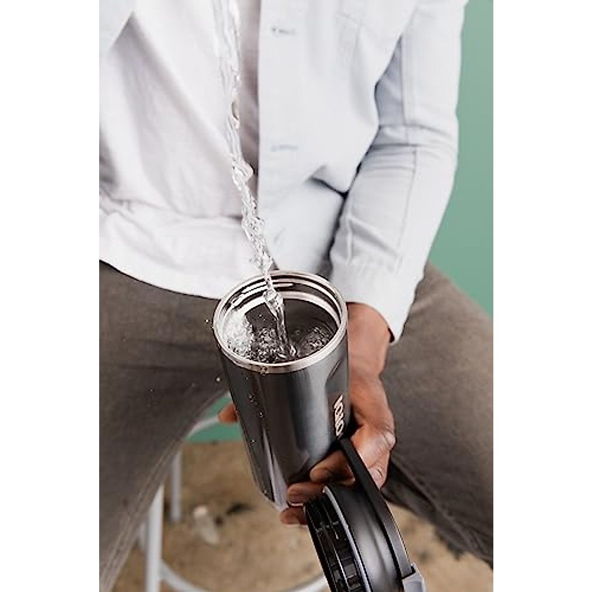 Igloo, 20 OZ Stainless Steel, Tumbler, Flip ‘n’ Sip, Spruce