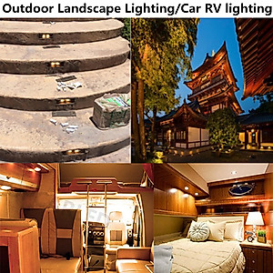 HRYSPN 4PCS BA15S LED Bulb 12V, Waterproof Bulb, 1141 1156 Bayonet Single Contact Base for Landscape RV Camper Interior Marine Boat Trailer Lights, Warm White 3000K