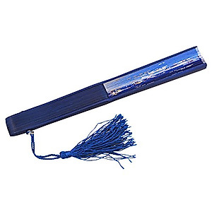 Amajiji® Charming Elegant Modern Woman Handmade Bamboo Silk 8.27" (21cm) Folding Pocket Purse Hand Fan (CZT-08)