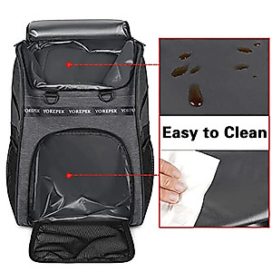 YOREPEK Soccer Bag, Soccer Backpack with Ball Compartment for Men and Women Fit Basketball Volleyball, Large Capacity Sports Equipment Bags Gift to Gym Outdoor Camping, Black