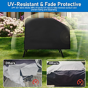 KINGLY Griddle Cover for Blackstone 22/17 Inch Griddle with Hood & Stand, Rip-Proof Heavy Duty, Waterproof UV & Fade Resistant, Velcro Strap & Air Vent