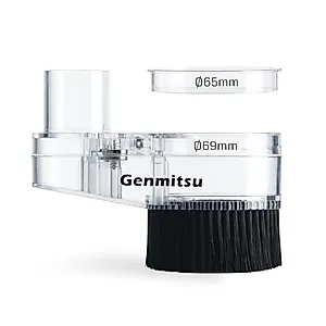 Genmitsu 65mm & 69mm CNC Dust Shoe, Compatible with Most 65mm/69mm Spindle Motor and Compact Router, Hose Adapter Inner Diameter 38mm (1.5″), Transparent