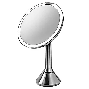 simplehuman Tabletop Mount ST3200 8” Round Sensor Mirror w/ 5x/10x Magnification