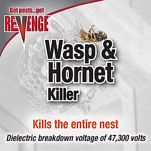 REVENGE Wasp & Hornet Killer Aerosol, 15 oz Ready-to-Use Spray for Wasps, Hornets and Yellow Jackets, Kills Entire Nest