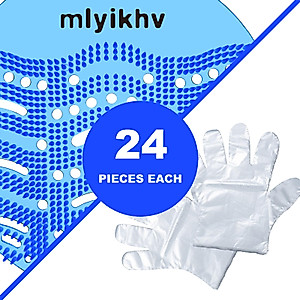 Urinal Screens Deodorizer 24 Pack Urinal Deodorizer Scented Urinal Screen Anti-Splash Urinal Screen for Urinals in Restrooms Restaurants Office Schools (12 Blue+12 Yellow)