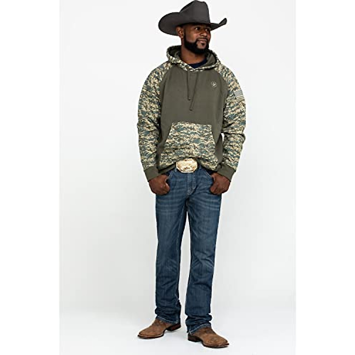 Ariat Male Patriot Hoodie Sage Camo X-Large