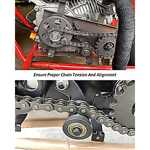 EMIHO Chain Tensioner with 1-3/4 Inch Roller Fit for 212cc 196cc 6.5Hp Coleman Powersports CT200U Trail CT200U-EX BT200X Hensim Baja Heat Warrior MB165 TrailMaster MB200 Mini Bike Parts Motorsports
