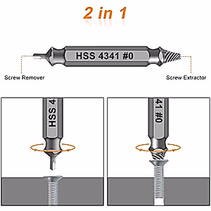 Gifts for Men and Women - Damaged Screw Extractor Kit Stripped Screw Extractor Set DIY Hand Tools Gadgets Gifts for Men Broken Bolt Extractor Screw Remover Sets