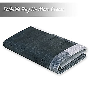 RUGSREAL Modern Geometric Area Rug Machine Washable Non-Slip Large Carpet Contemporary Area Rug for Living Room Bedroom Kids Room, 8' x 10' Grey