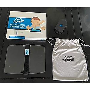 Cant Touch! Anti-Touch Screen Cover for Tablet For Baby and Pets - Easily Strap the adjustable Clear Cover onto the iPad or Tablet to Prevent Any Buttons Being Pressed, Works With Most ModelsPouch +