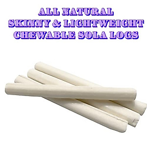 Mandarin Bird Toys by M&M 5513 Skinny Sola Logs Pk12 - Handcut Air Dried Natural Sola Wood Sticks, Easy for Birds to Chew and Shred, Lightweight, Break by Hand, Delight for Small Size Pets