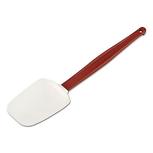 Rubbermaid Commercial 1967RED High Heat Scraper Spoon, White w/Red Blade, 13 1/2"