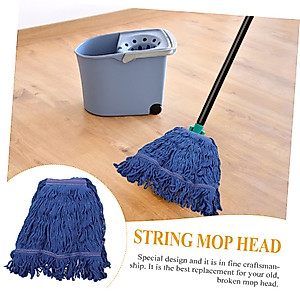 VILLFUL String Mop Replacement Head Dry Mop Pads Heated Hair Rollers Commercial Cut End Cotton Mop Cotton Yarn Mop Head Heavy Duty Mop Refill Cotton Yarn Mop Pad Color Separation