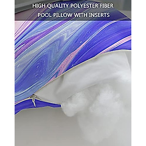 Recliner Head Pillow Ledge Loungers Chair Pillows with Insert Modern Abstract Ink Paint Ripples Fluid Watercolor Lumbar Pillow with Adjustable Strap Patio Garden Cushion for Sofa Bench Couch, 2 PCS