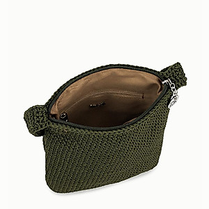 The Sak Crochet Craze Rad Crossbody Bag in Hand-Crochet, Single Strap, Olive
