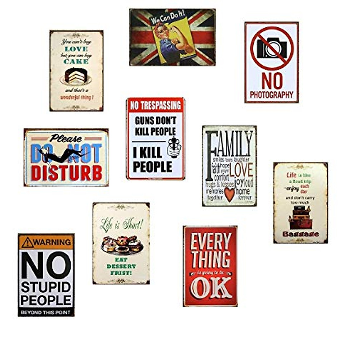 K&H Wine from Around The World Retro Distressed Metal Tin Sign Posters Wall Decor 12X8-Inch (Wine)