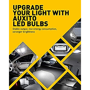 AUXITO 194 LED Bulb 6000K White 168 2825 W5W T10 Wedge 14-SMD Interior Car Bulbs Replacement for Dome Map Door Courtesy Trunk Parking License Plate Lights, 10 PCS