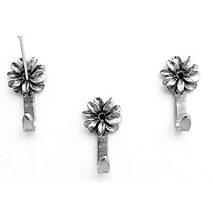 NORMA JEAN DESIGNS 3 PC Set Mini Metal Flower Hooks