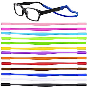 12Pcs Eye Glasses Holders Around Neck - Sports Glasses Straps Sunglasses Holder Straps with Hooks Kids Sunglasses Strap for Women - Safety Glasses Strap for Men Holder Eyeglass Straps for Glasses
