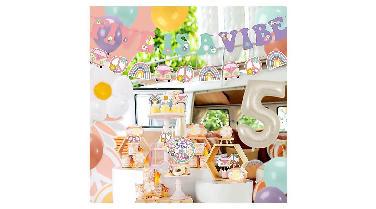 Groovy 5th Birthday Party Decorations & Supplies