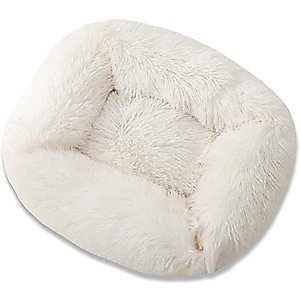 Bed Xs Size Warm Winter Square Super Soft Sleeping Dog Bed Long Plush Washable Cat Mat Basket Puppy House 1Pcs White