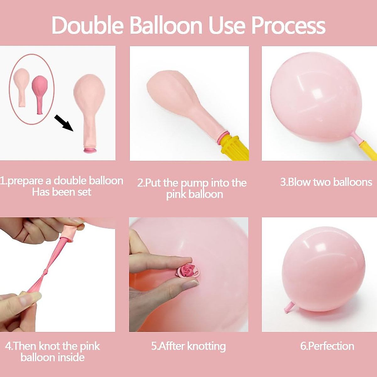 Pink White Balloon Garland Double Stuffed Peach Balloons Cream Beige Pastel Pink Balloon Arch Kit Pearl Sand White Balloons for Girl Baby Shower Birthday Wedding Anniversary Party Decoration