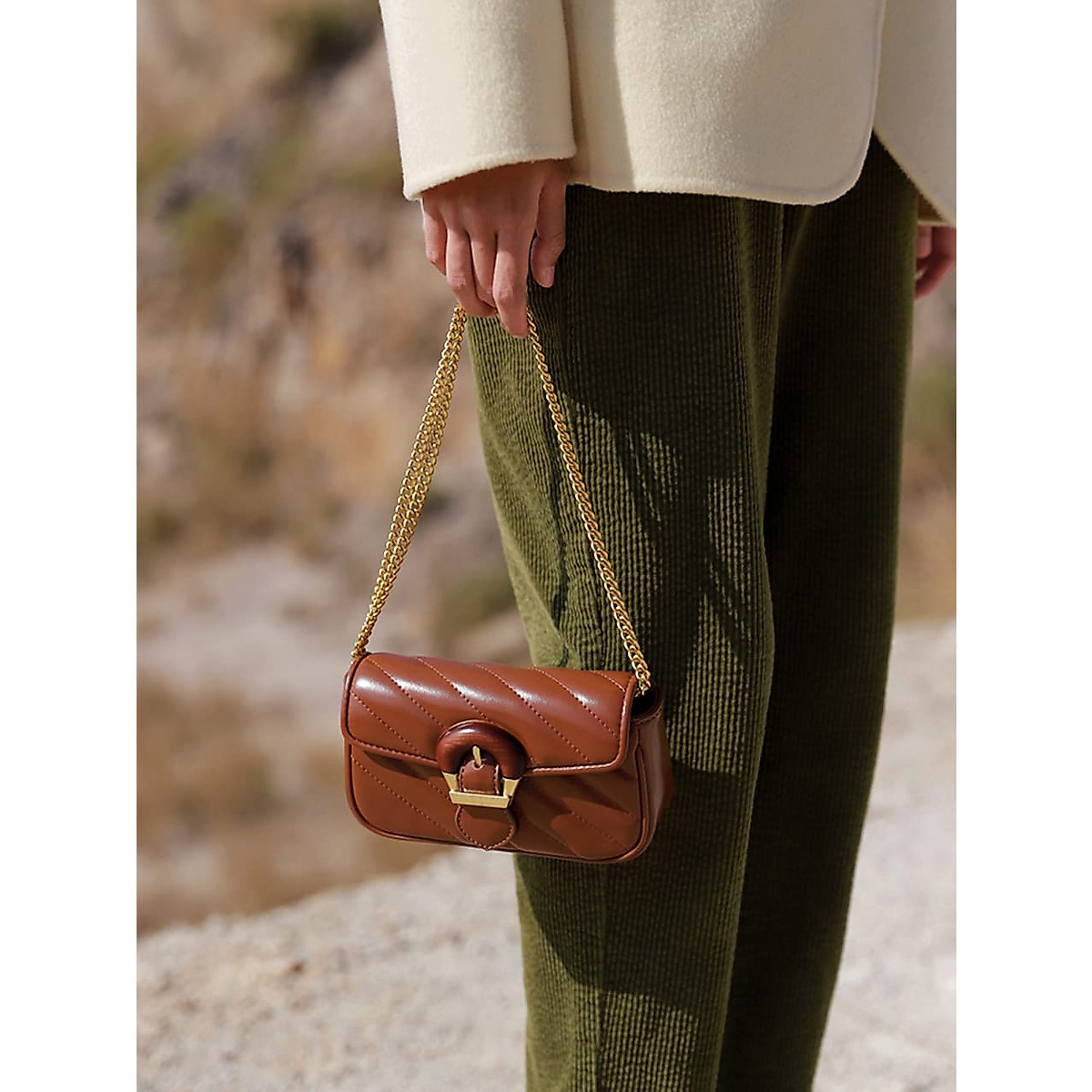 YXBQueen Designer Handbags for Women Crossbody Purses and Handbags Quilted Chain Bag Small Crossbody Handbag