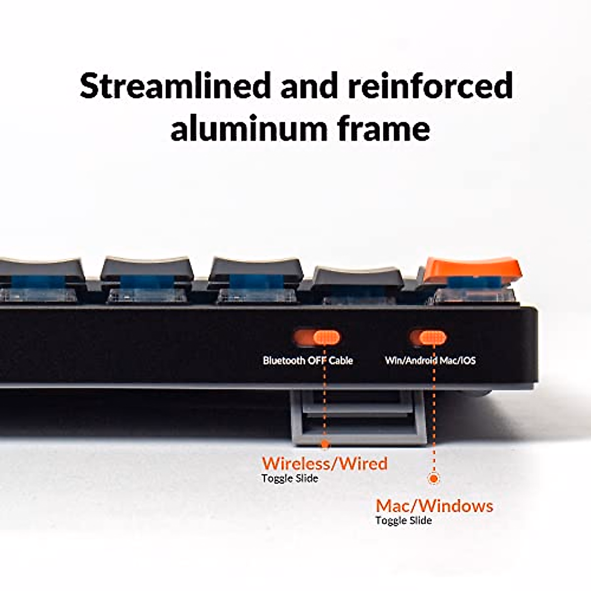 Keychron K5 SE Full Size Layout Ultra-Slim Wireless Bluetooth/Wired USB Mechanical Keyboard with Low-Profile Gateron Blue Switch, 104 Keys White LED Backlit Computer Keyboard for Mac and Windows