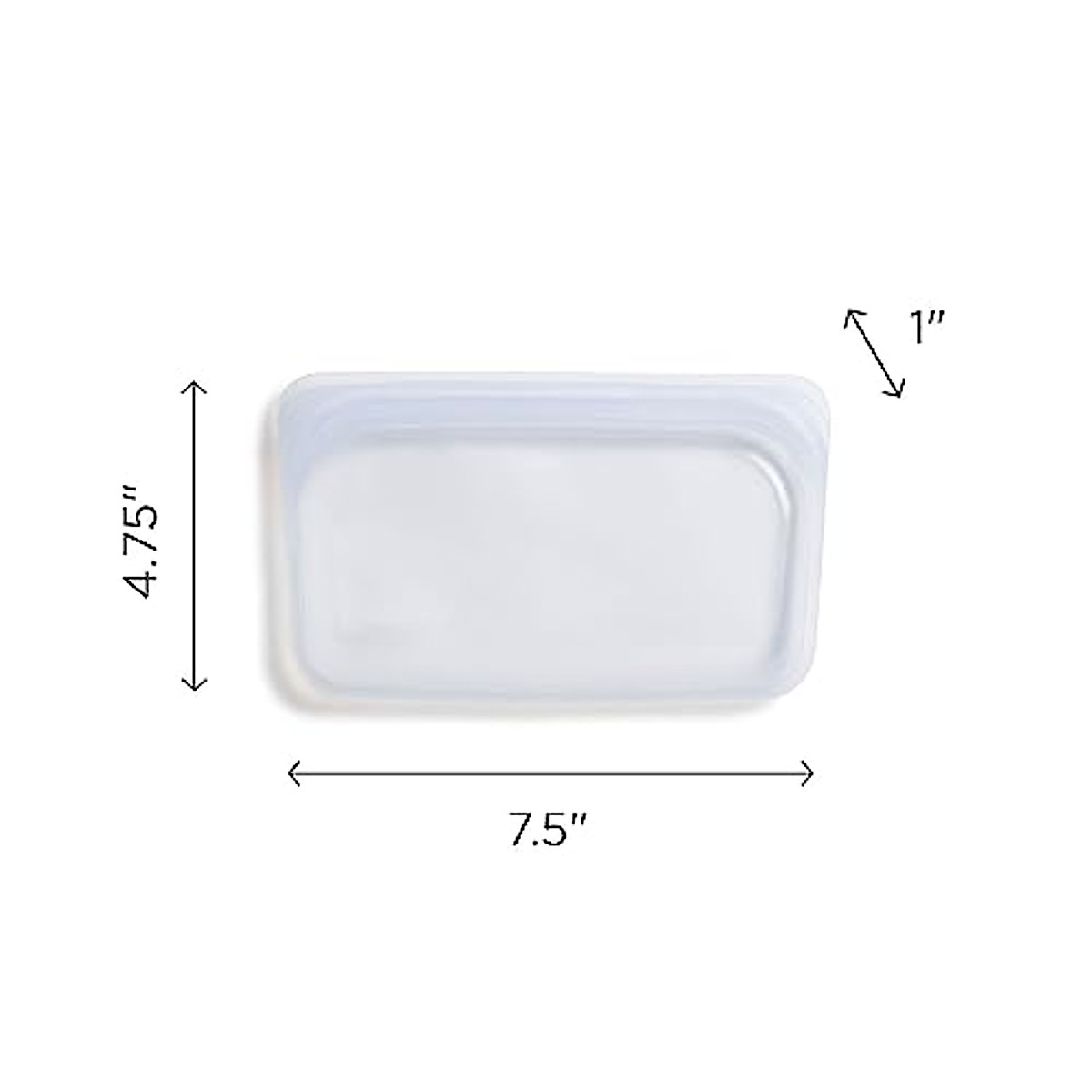 Stasher Reusable Silicone Storage Bag, Food Storage Container, Microwave and Dishwasher Safe, Leak-free, Snack, Clear