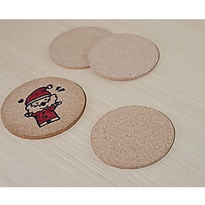 Cork Coasters for Drinks - 50 Pack 3.5" Round Blank Coasters.