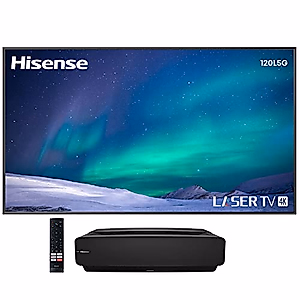 Hisense 120L5G-CINE120A 120" 4K Ultra-Short-Throw Laser TV & 120' ALR Cinema Screen Bundle with Premium 4 YR CPS Enhanced Protection Pack