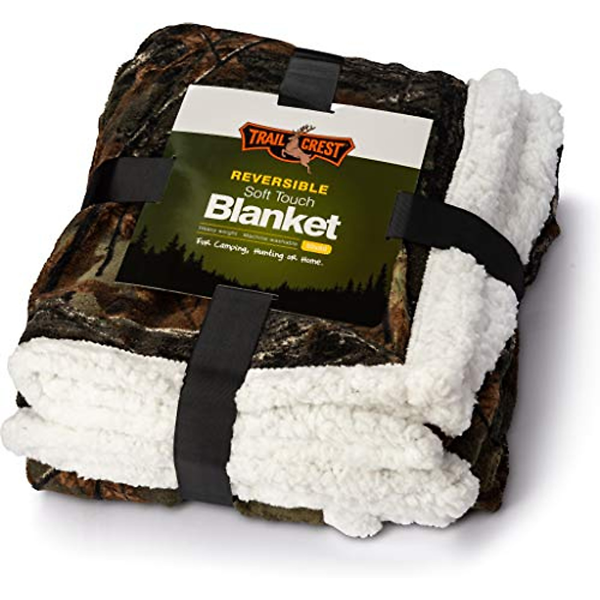 TrailCrest Soft Touch Reversible Camo Throw Blanket - 50" X 60" - Camo