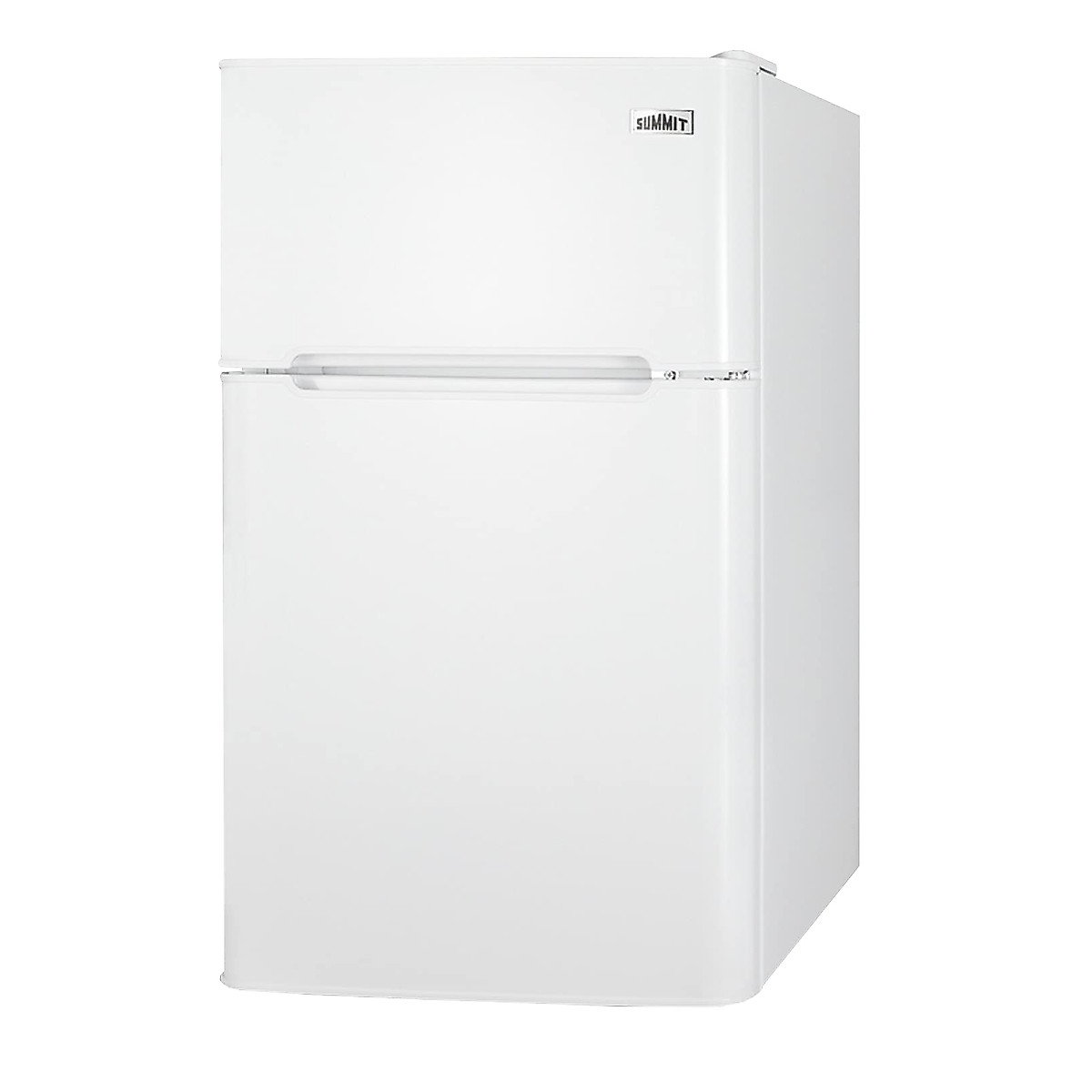 Summit Appliance CP34W ENERGY STAR Certified 19" Wide Counter Height 2-Door Refrigerator-Freezer in White with Cycle Defrost, Adjustable Thermostat, Interior Light