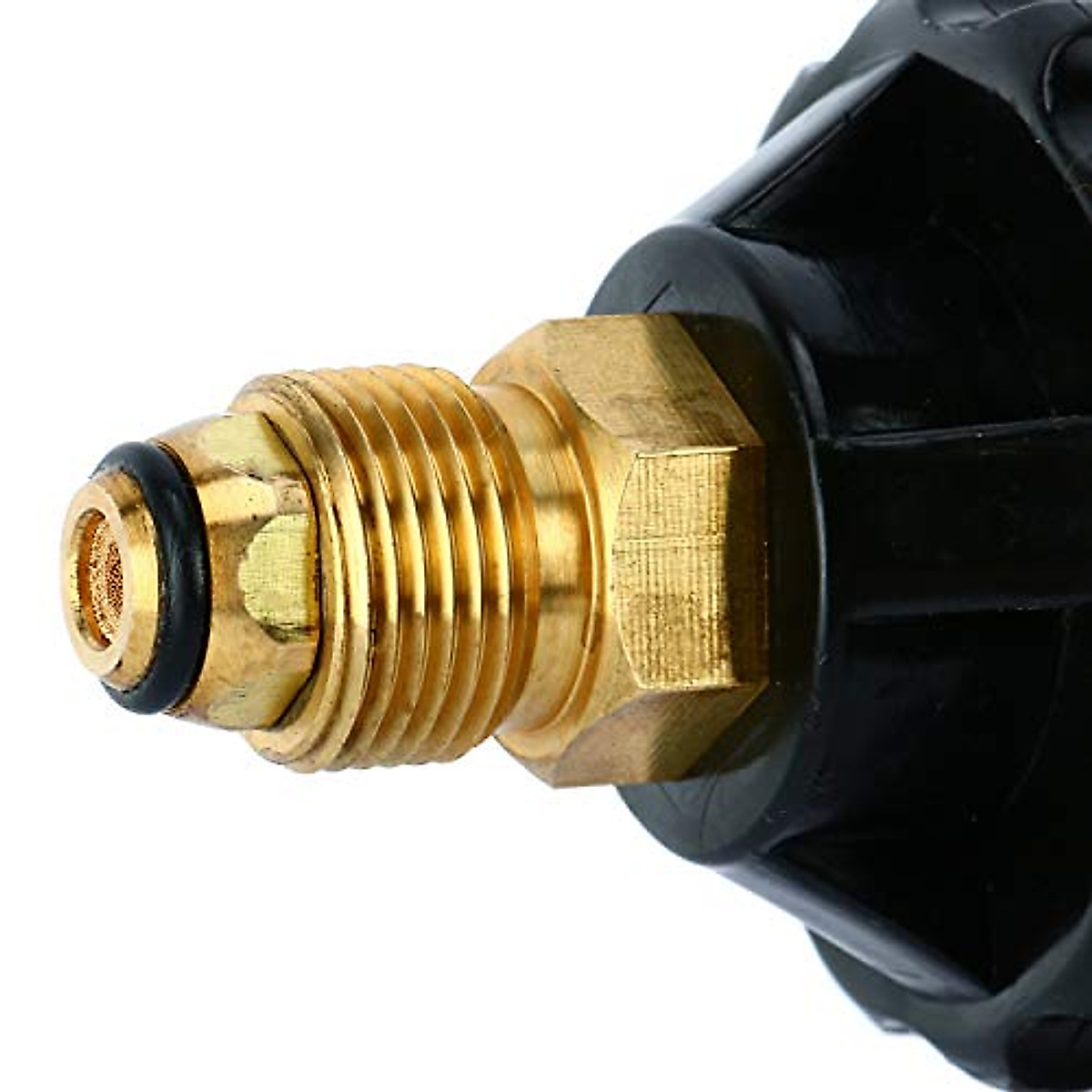 YaeTek Balloon Inflator Dual Mylar and Helium Latex Balloon Filler Valve Fits CGA-580 Tank Air Flow Inflator Regulator 0-3000 PSI (With Auto Foil Balloon Shut Off Valve) Pkg/1